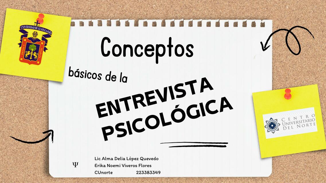 Conceptos Básicos de la Entrevista Psicológica | ERIKA NOEMI VIVEROS FLORES | uDocz