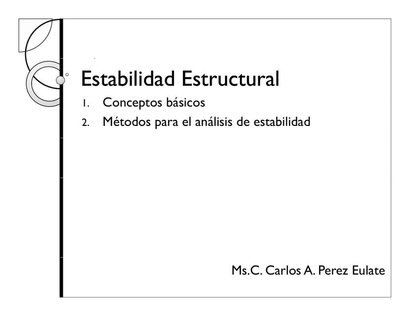 ESTABILIDAD ESTRUCTURAL