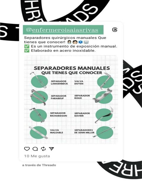 Separadores manuales quirurgicos | Enfermero Isaias Rivas ...