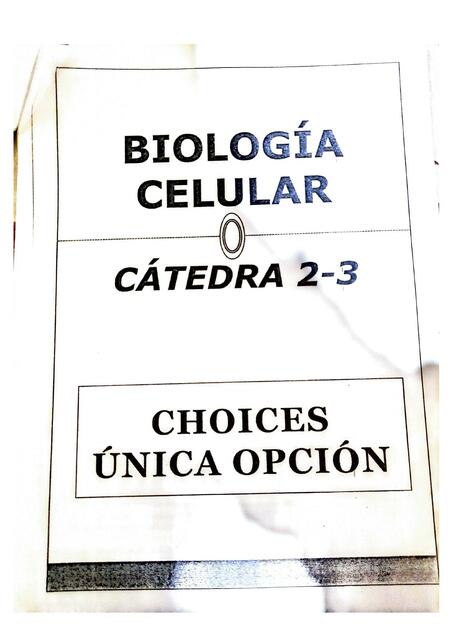 Examen de Biología celular | Fátima Tapia | uDocz