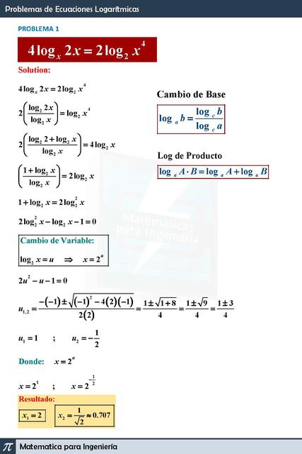 Ecuaciones Logarítmicas Pdf