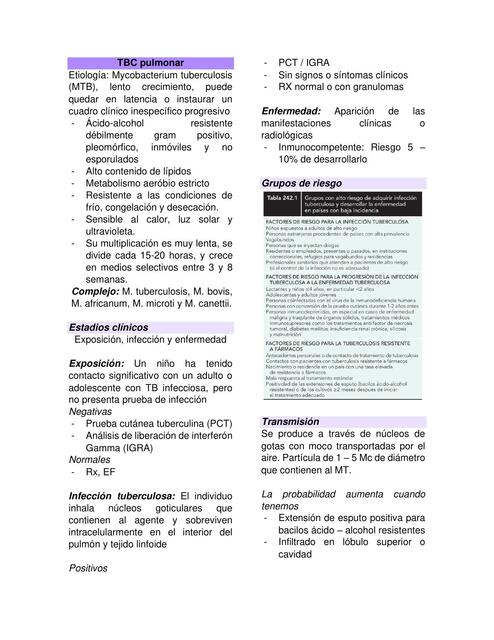 TBC pulmonar | Carolina Suárez | uDocz