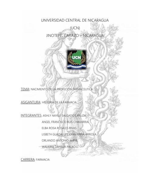 Nacimiento de la profesión farmacéutica | Ashley Salgado | uDocz