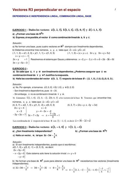 Vectores R3 perpendicular en el espacio | Física (materia, energía ...