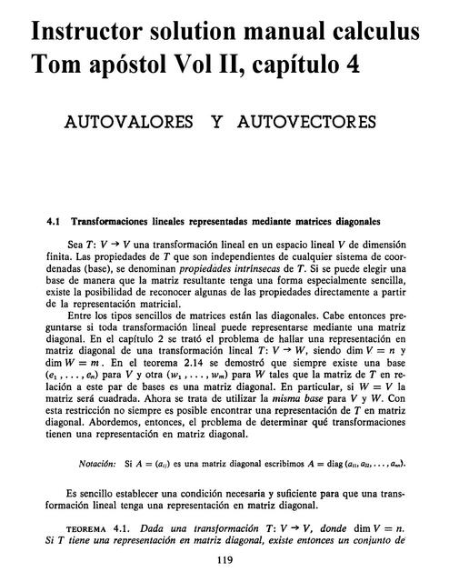 Instructor solution manual calculus Tom apóstol Vol 2 Cap 4 | Todo ... Instructor solution manual calculus Tom apóstol Vol 2 Cap 4 | Todo ...