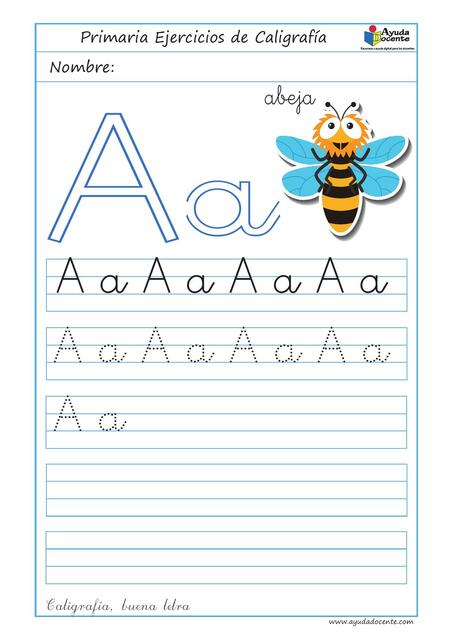 Primaria Ejercicios de Caligrafía | karen encalada | uDocz
