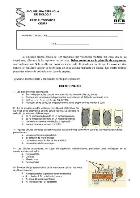 Prueba de Biología | Suceth Rodriguez | uDocz