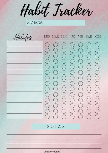 Habit tracker rosa azul | Yuleisy Roque Garcia | uDocz