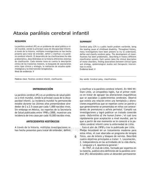 Ataxia parálisis cerebral infantil | Medicina y Farmacia | uDocz