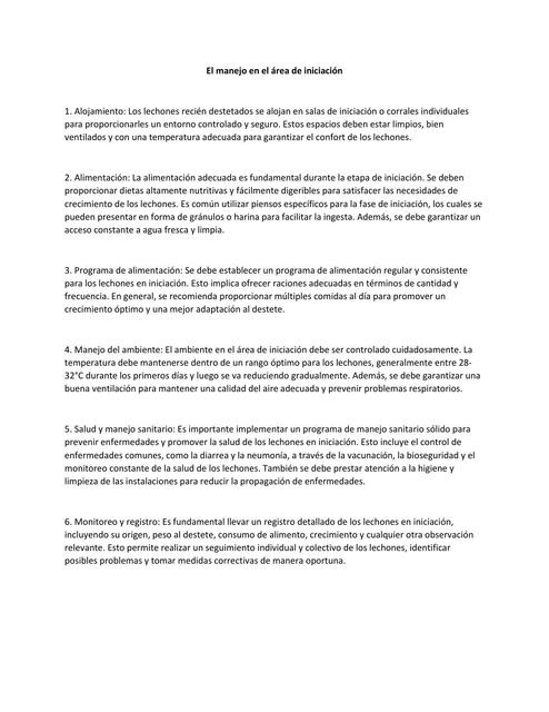 El Manejo en el Área Inicial | litzi | uDocz