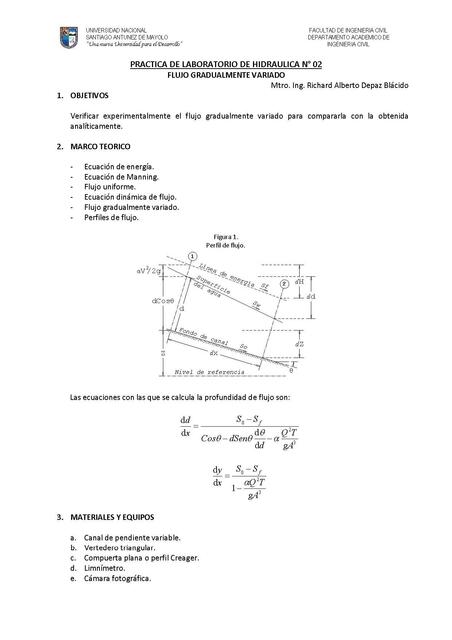 Practica de laboratorio de hidráulica N°2 | Carlos Terrones Hidalgo | uDocz