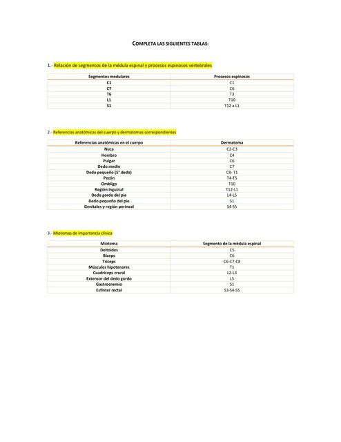 Resúmenes de Tablas de mediciones | Descarga apuntes de Tablas de ...