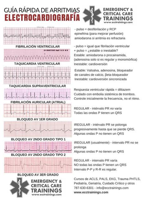 Guía rápida de arritmias electrocaridografía | karimedsnotes | uDocz