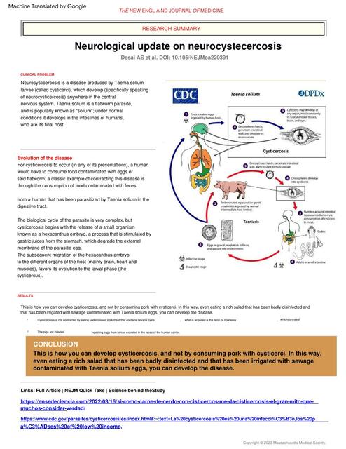 Neurological Update on Neurocystecercosis | Julieth Lezama | uDocz
