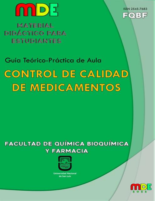 Control de calidad farmacología | uDocz