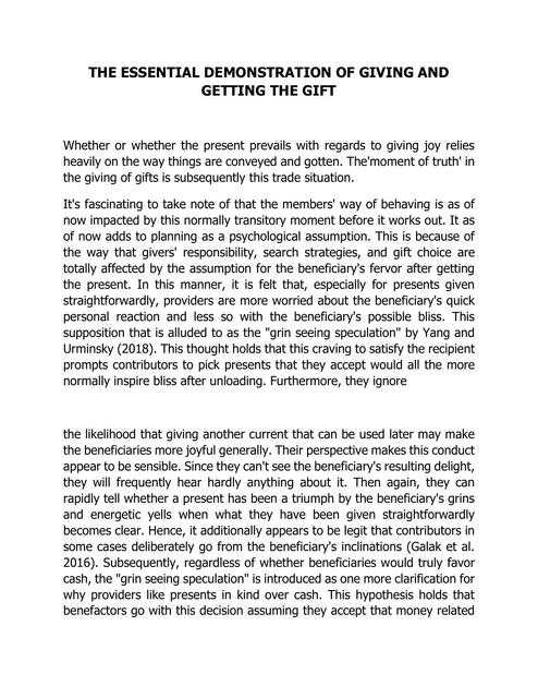 The Essential Demonstration of Giving and Getting the Gift | Jithin ...