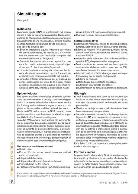 Sinusitis aguda - Pediatría práctica | ValeES25 | uDocz