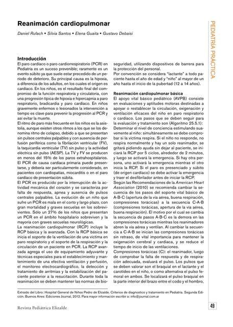 Rcp Pediatría Práctica Valees25 Udocz