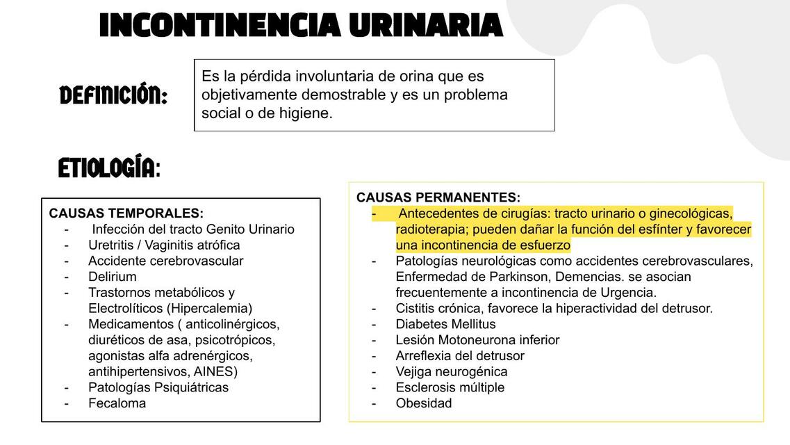 Incontinencia Urinaria | Lupita | uDocz