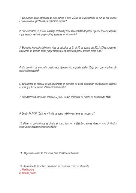 Examen de puentes | AMILCAR PRADO YUPANQUI | uDocz