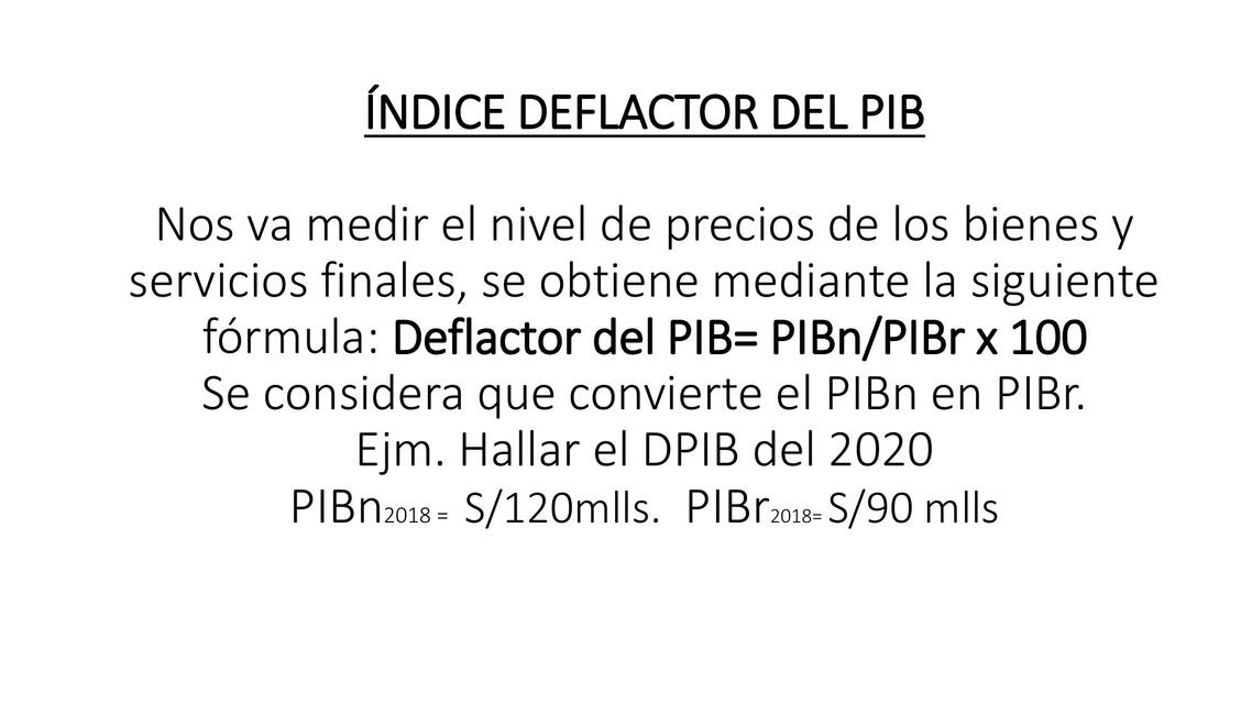 Índice Deflactor del PIB | Yanela Daniela Urbina Ecos | uDocz