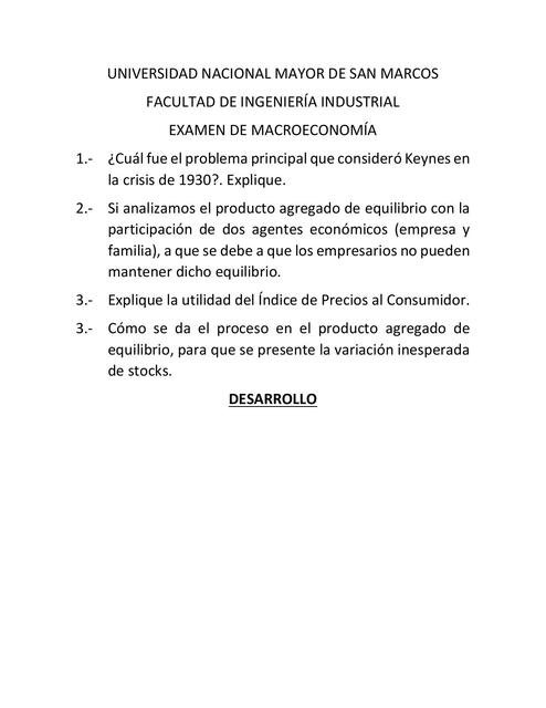 Examen macroeconomía | Yanela Daniela Urbina Ecos | uDocz