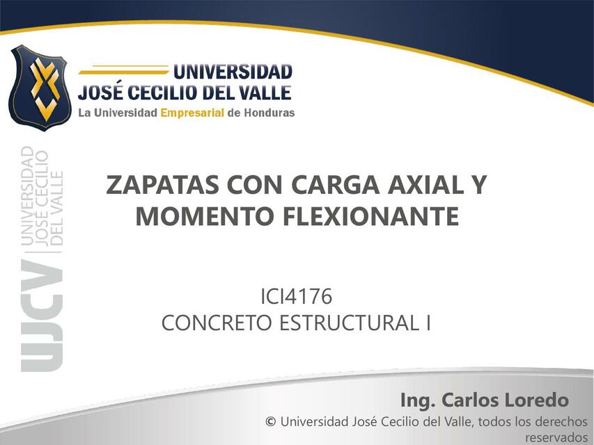 Zapatas con carga axial y momento flexionante | JORGE LUIS MATAMOROS ...