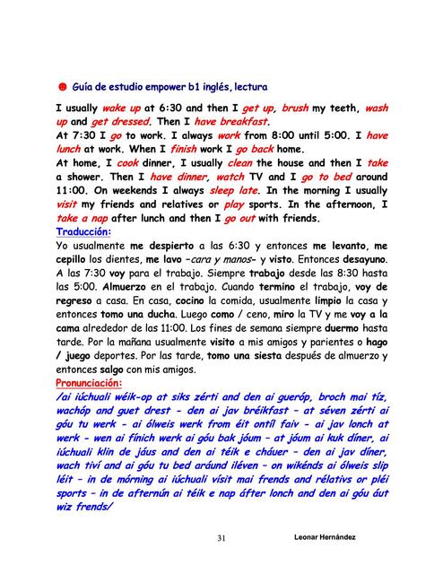 Guía de estudio empower b1 inglés, lectura | English for you | uDocz