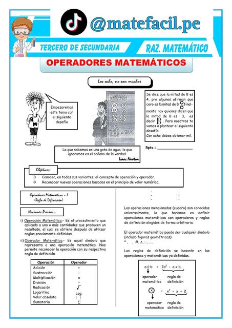 Operadores Matemáticos | Rosi Rubí Medina | uDocz