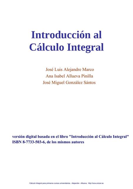 calculo integral | uDocz