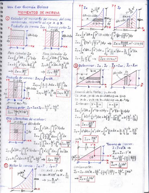 Problemas resueltos de momentos de inercia de áreas | CCINGENIERIACC | uDocz