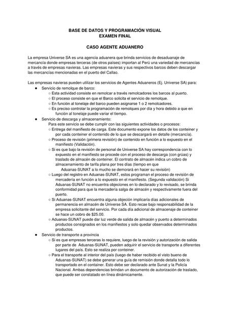 Base de datos y programación visual | Daniel AV | uDocz