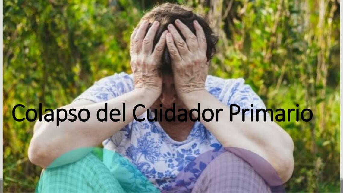 Colapso del Cuidador Primario | uDocz