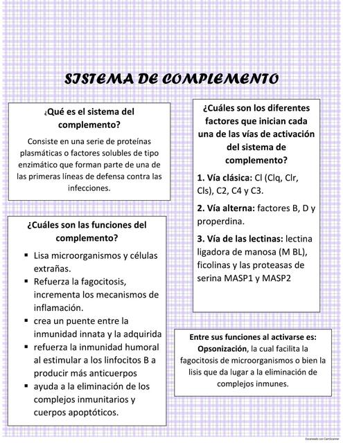 Sistema de complemento | ely gd | uDocz