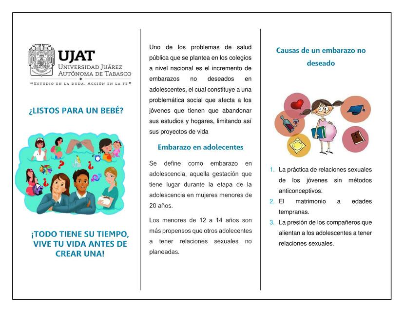 Embarazo no deseado triptico | Yamileth | uDocz