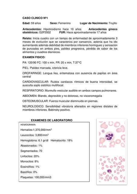 Caso Clinico N° 01 | Brenda Rodriguez | uDocz