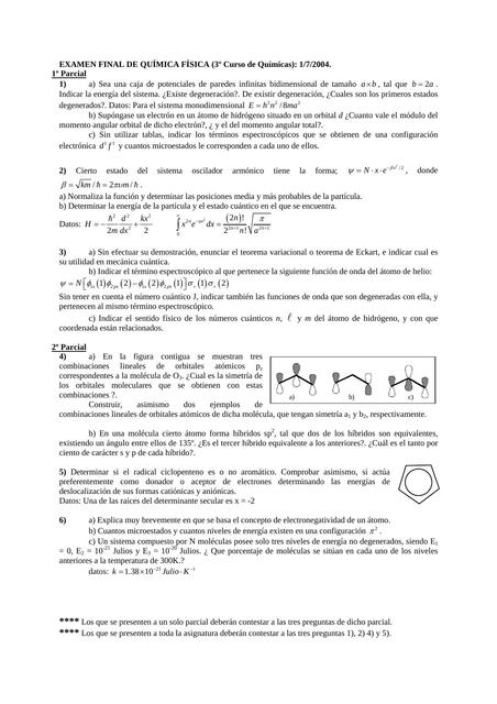 Examen Final de Química Física | Expertos en Exámenes | uDocz