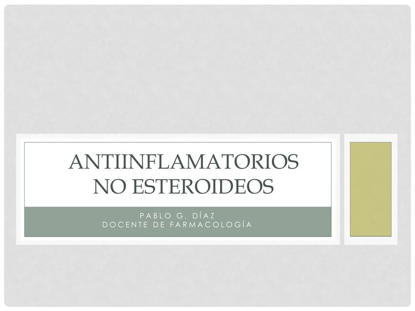 Flashcards de Antiinflamatorios no Esteroideos | Por Sergio Calderaro | uDocz