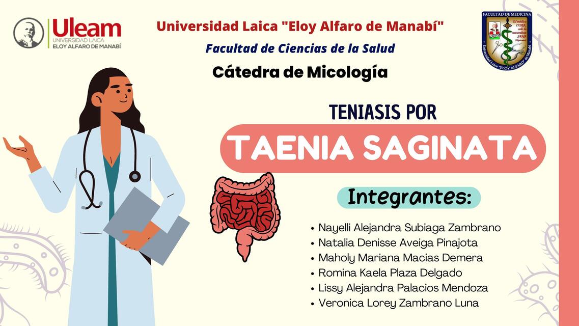 Teniasis por Taenia Saginata | Nayelli Alejandra | uDocz