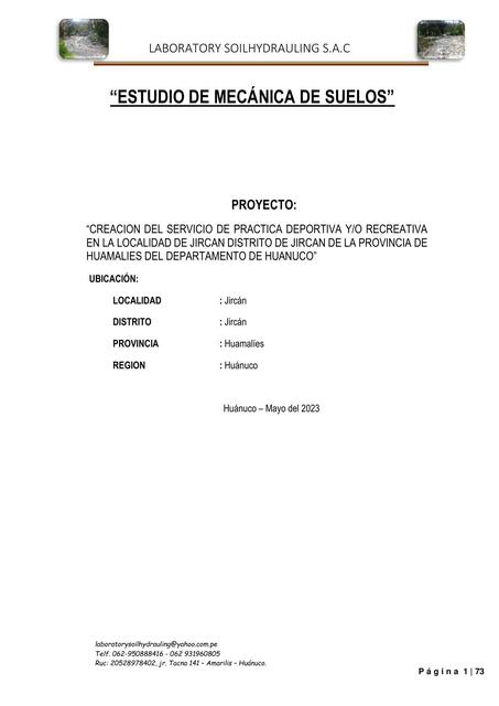 Estudio de Mecánica de Suelos | edhel fabian silva | uDocz