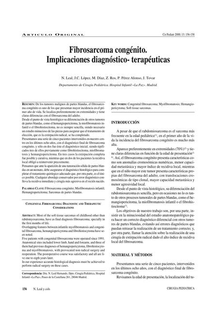 Fibrosarcoma congénito | dymedicina | uDocz