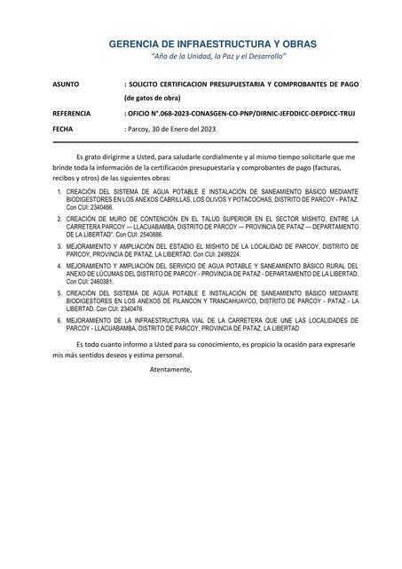 Informe de Obra | Robinson German Indalecio | uDocz