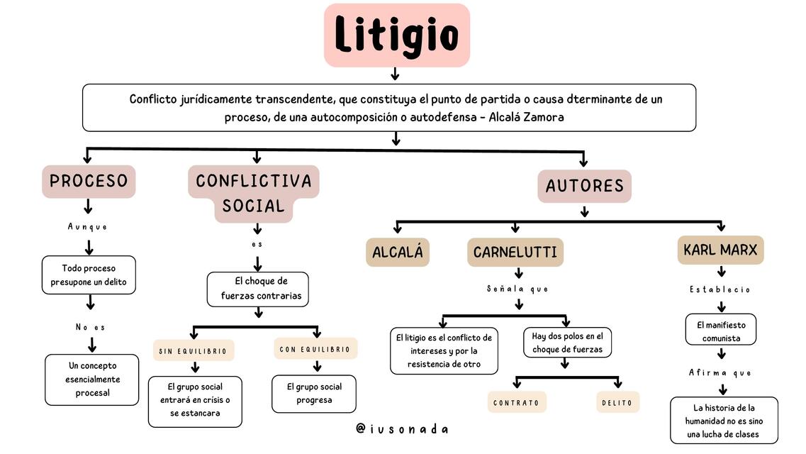 Litigio || MAPA MENTAL | Ius o Nada | uDocz