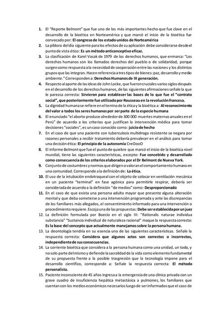 9. Respuestas del Examen de Bioética | LiquidOH | uDocz 9. Respuestas del Examen de Bioética | LiquidOH | uDocz