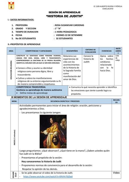 HISTORIA DE JUDITH | rosa | uDocz