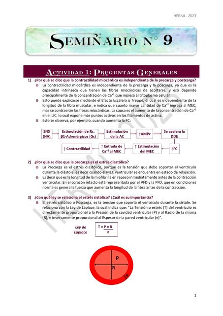 Seminario n 9 función cardiovascular | Tamara juana noemi | uDocz