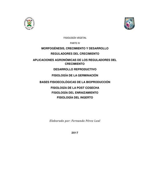 Morfogénesis, Crecimiento y Desarrollo | Anie | uDocz