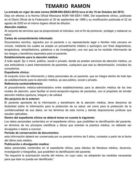 TEMARIO clínica | osiel carrasco | uDocz