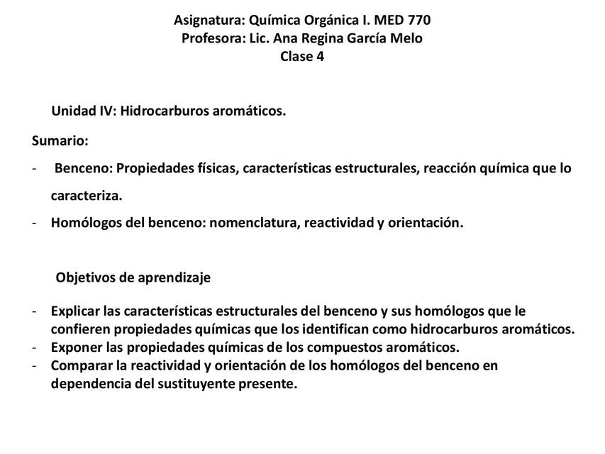 benceno y compuestos aromáticos | James Desir | uDocz