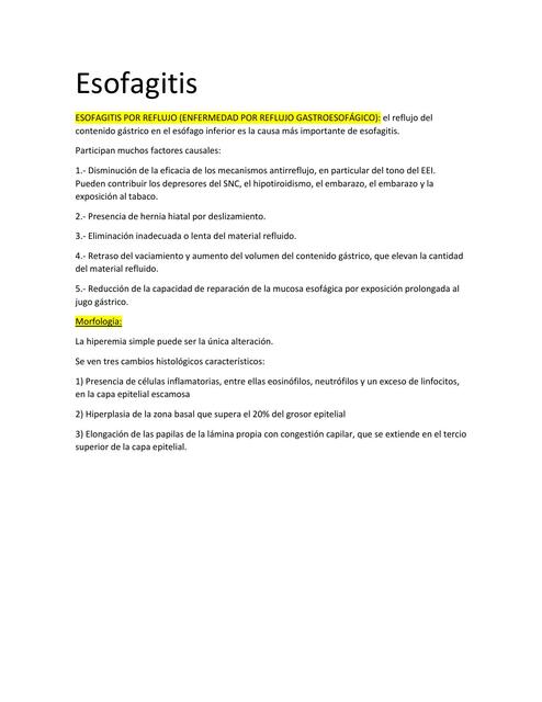 Esofagitis | Medicina Óptima | uDocz